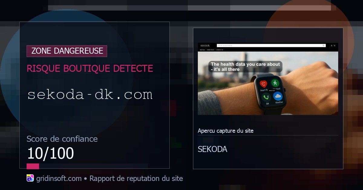 Sekoda-dk.com – Boutique à haut risque (10/100)