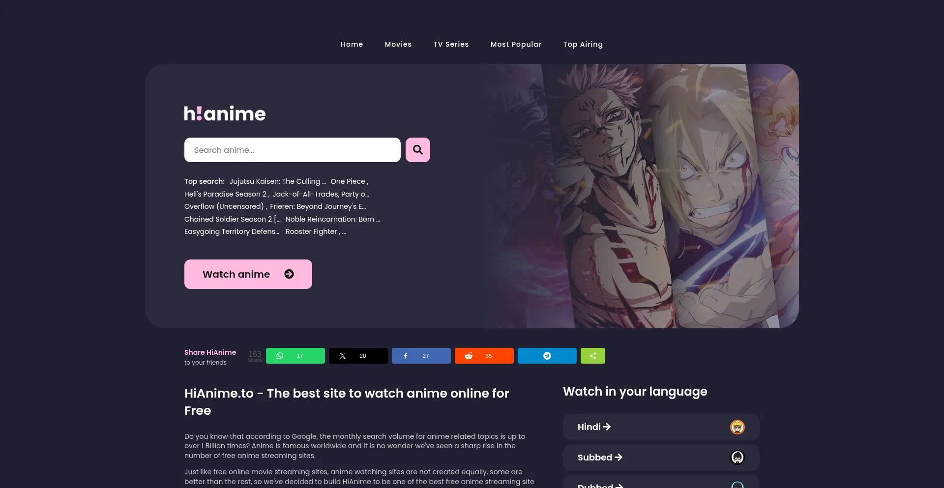 Hianime.be : analyse de réputation et signaux de risque (Score de ...