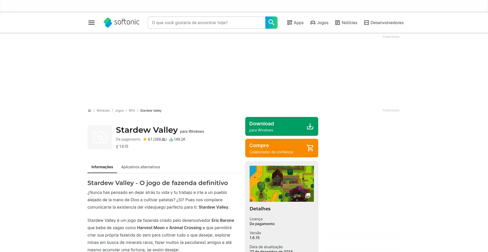 Stardew-valley.softonic.com.br Avis – Ce Site est-il Sûr et Fiable